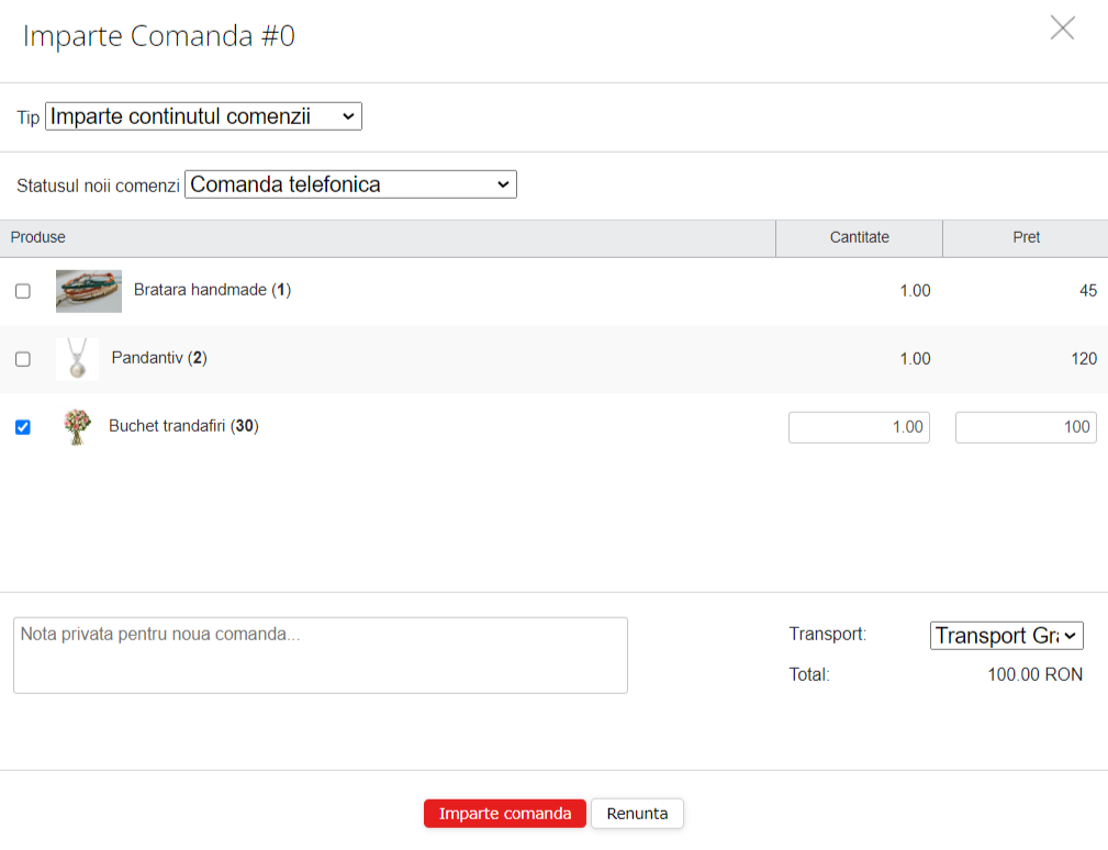 Comanda noua – Gomag Suport