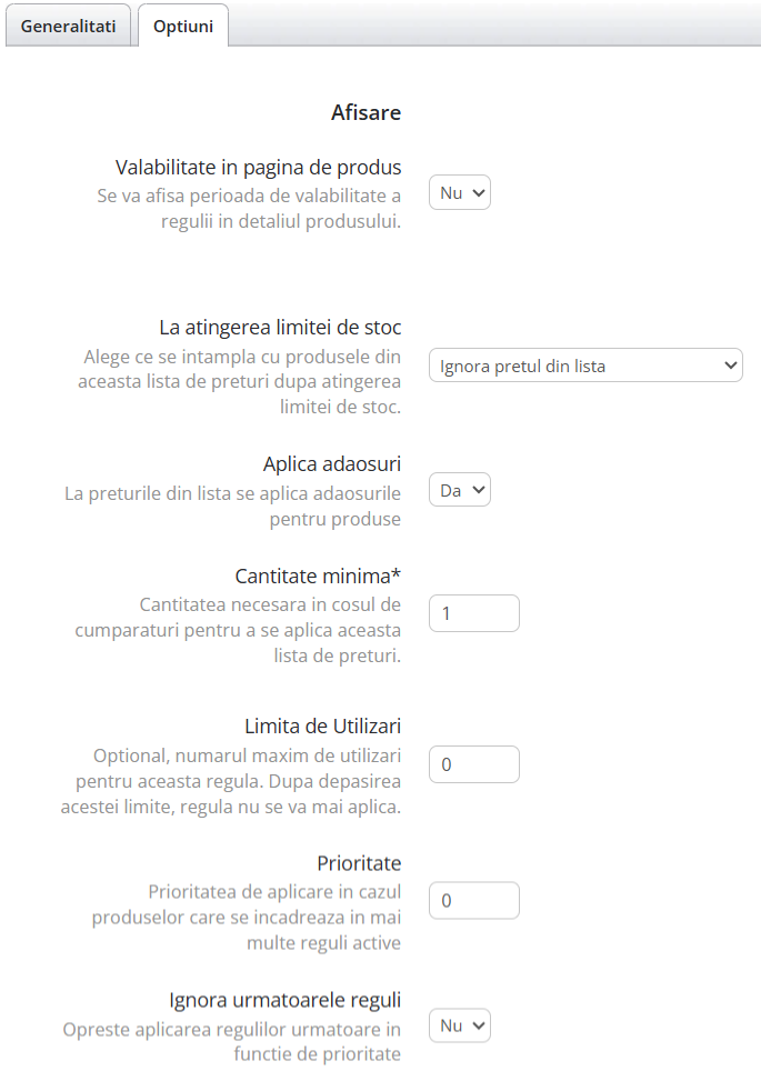 Lista de Preturi – Gomag Suport