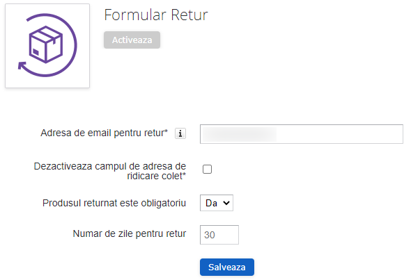 Formular Retur – Gomag Suport