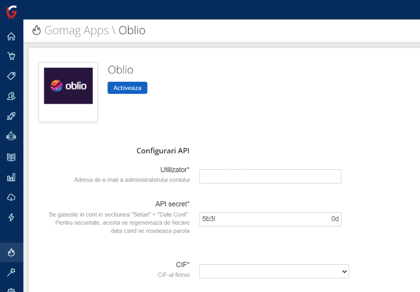 Oblio – Gomag Suport